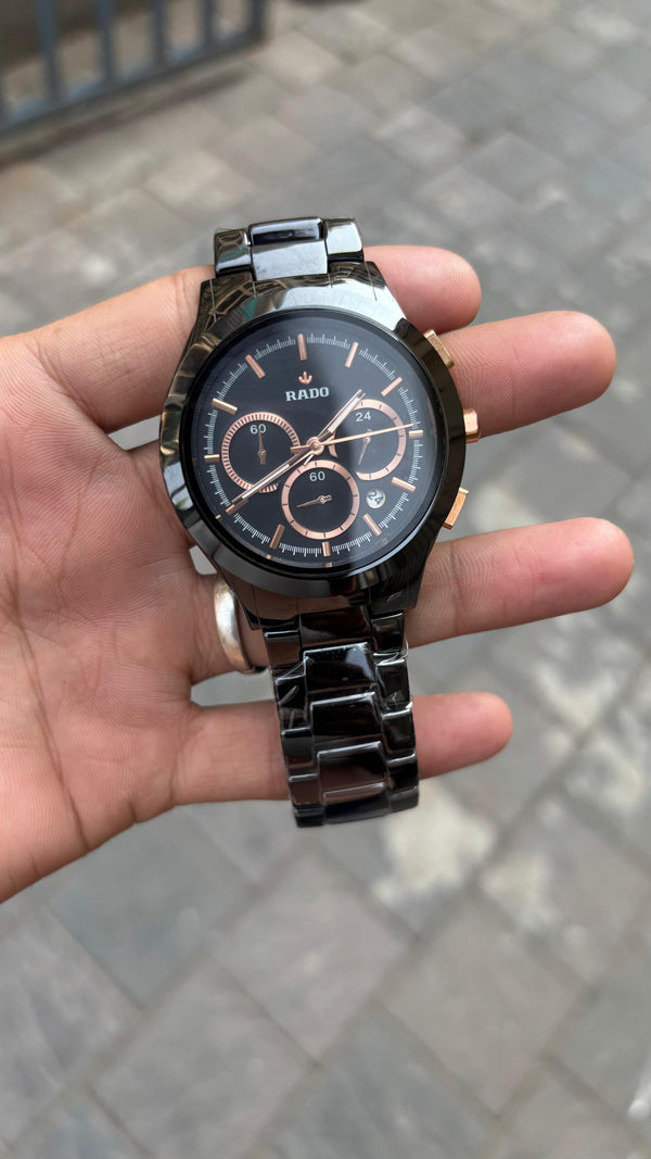 Rado HyperChrome Automatic Black Dial Chronograph Men's Watch – Premium ...